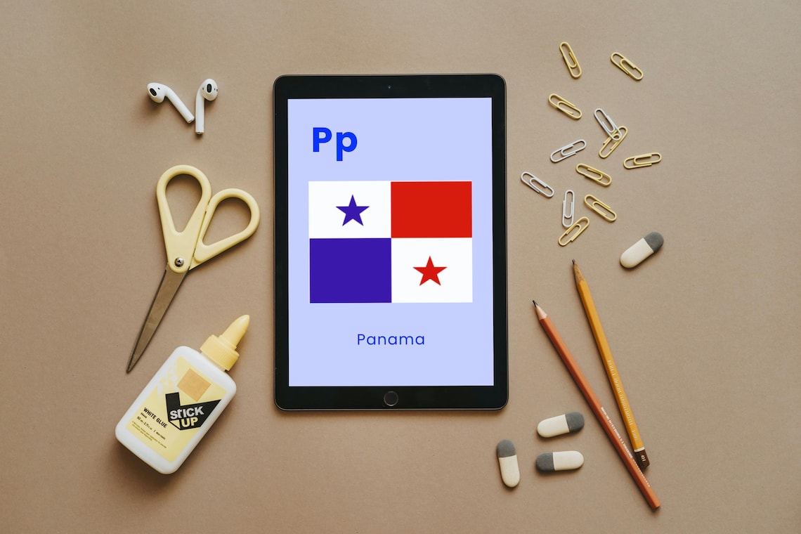 Printable Country Flags Flashcards: Montessori Alphabet Learning (A4/A5 ...