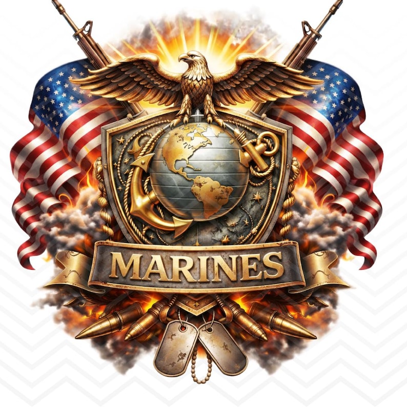 USMC Veterans Day PNG, Marine Corps Eagle Globe Anchor Artwork, Digital ...