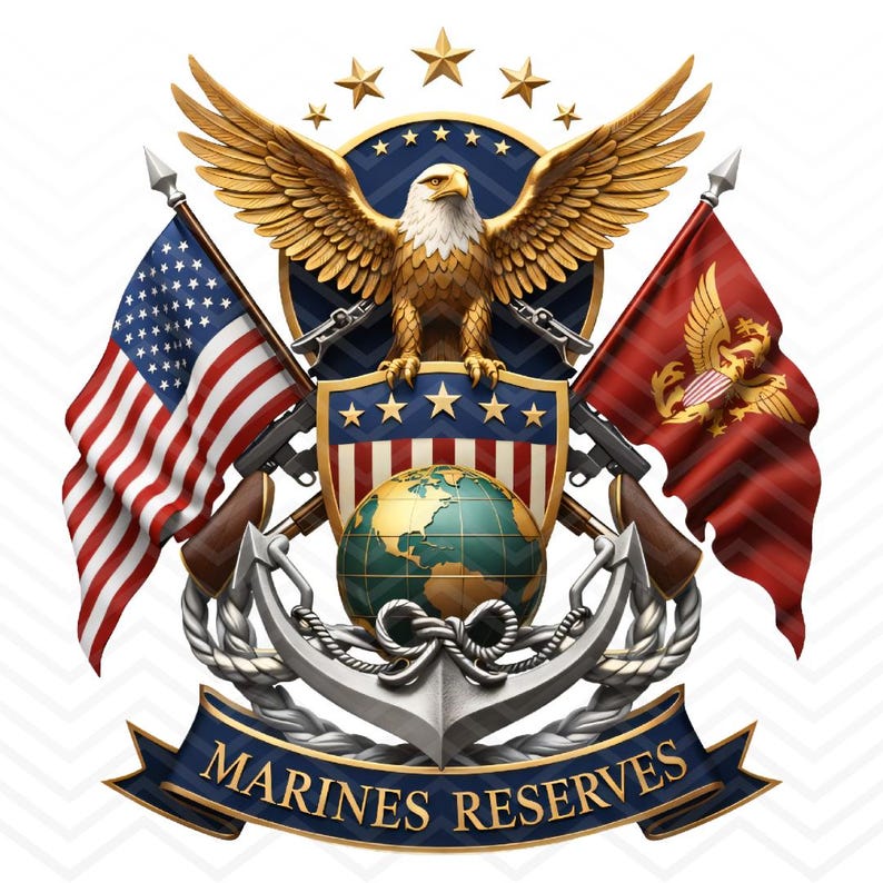 Marines Reserves PNG, USMC Eagle Globe Anchor Emblem, Patriotic ...