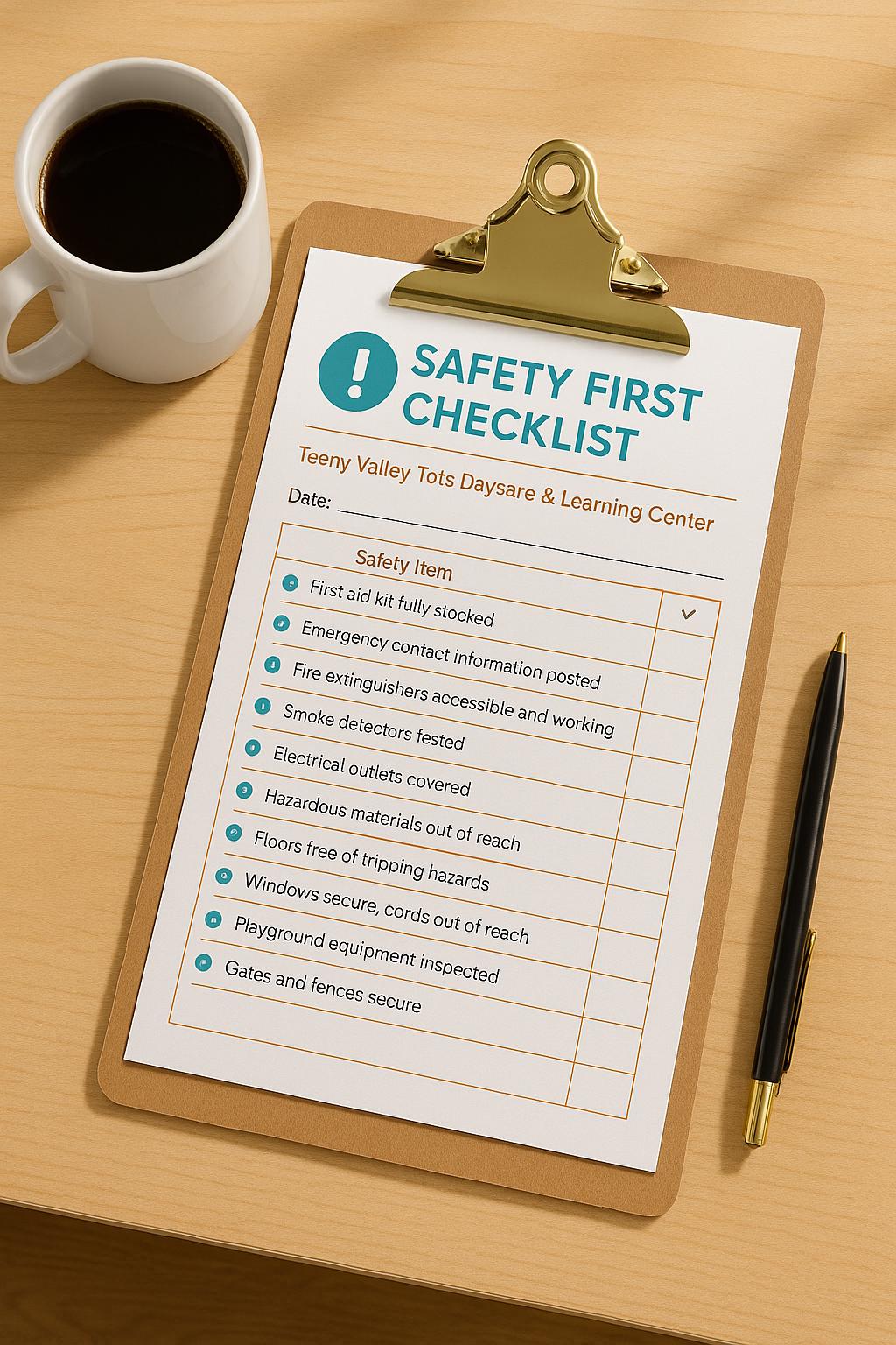 Daycare Safety Checklist PDF – Printable & Fillable Childcare Safety ...