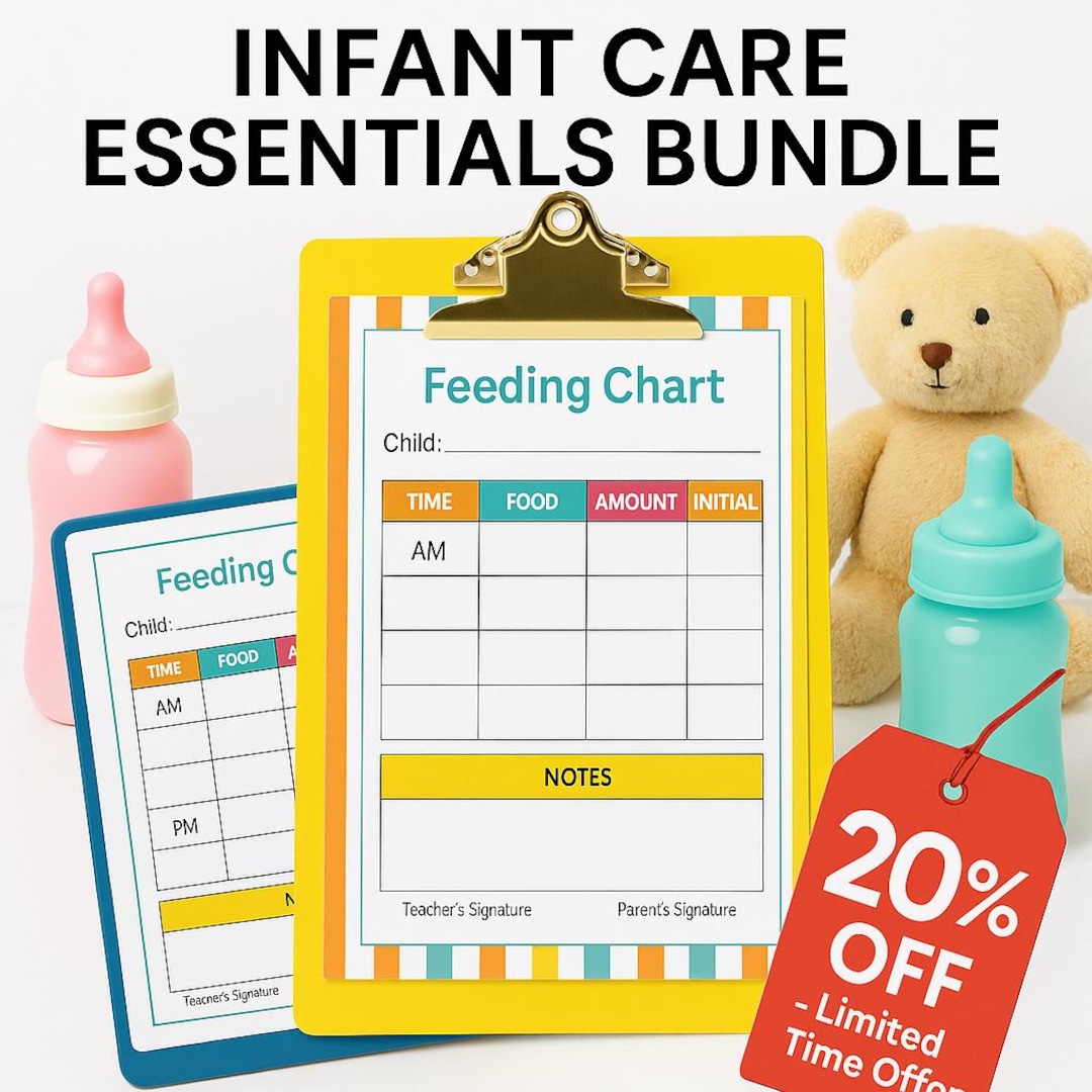 Infant Feeding Log Printable & Fillable PDF | Baby Bottle Tracking Form ...