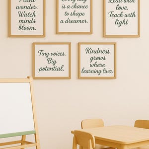 Printable Classroom Quote Wall Art – 5 Motivational Designs for ...