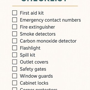 Safety First Checklist Printable, Editable Daycare Safety Audit ...