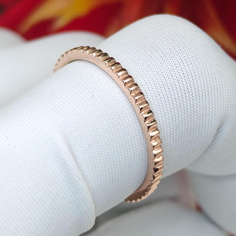 Modern Rose Gold Rhodium Silver Band Ring – Solid 925 Sterling Silver 1 ...