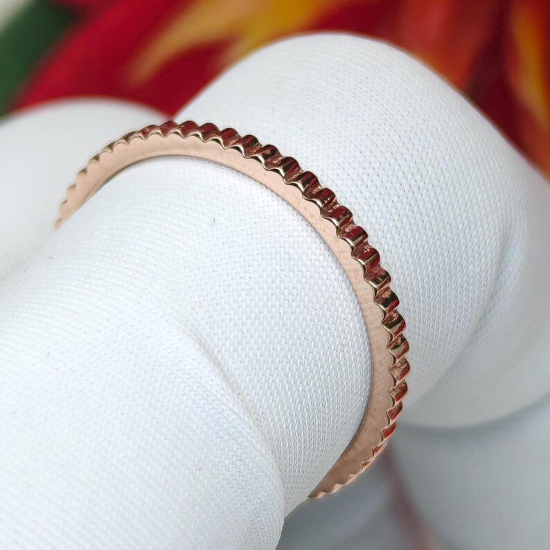 Modern Rose Gold Rhodium Silver Band Ring – Solid 925 Sterling Silver 1 ...