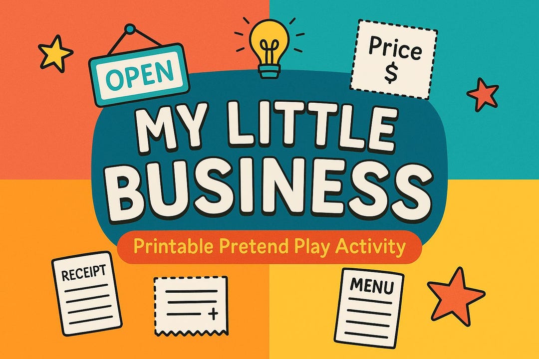 Kids Pretend Business Activity Kit: Printable Play, Entrepreneurship ...
