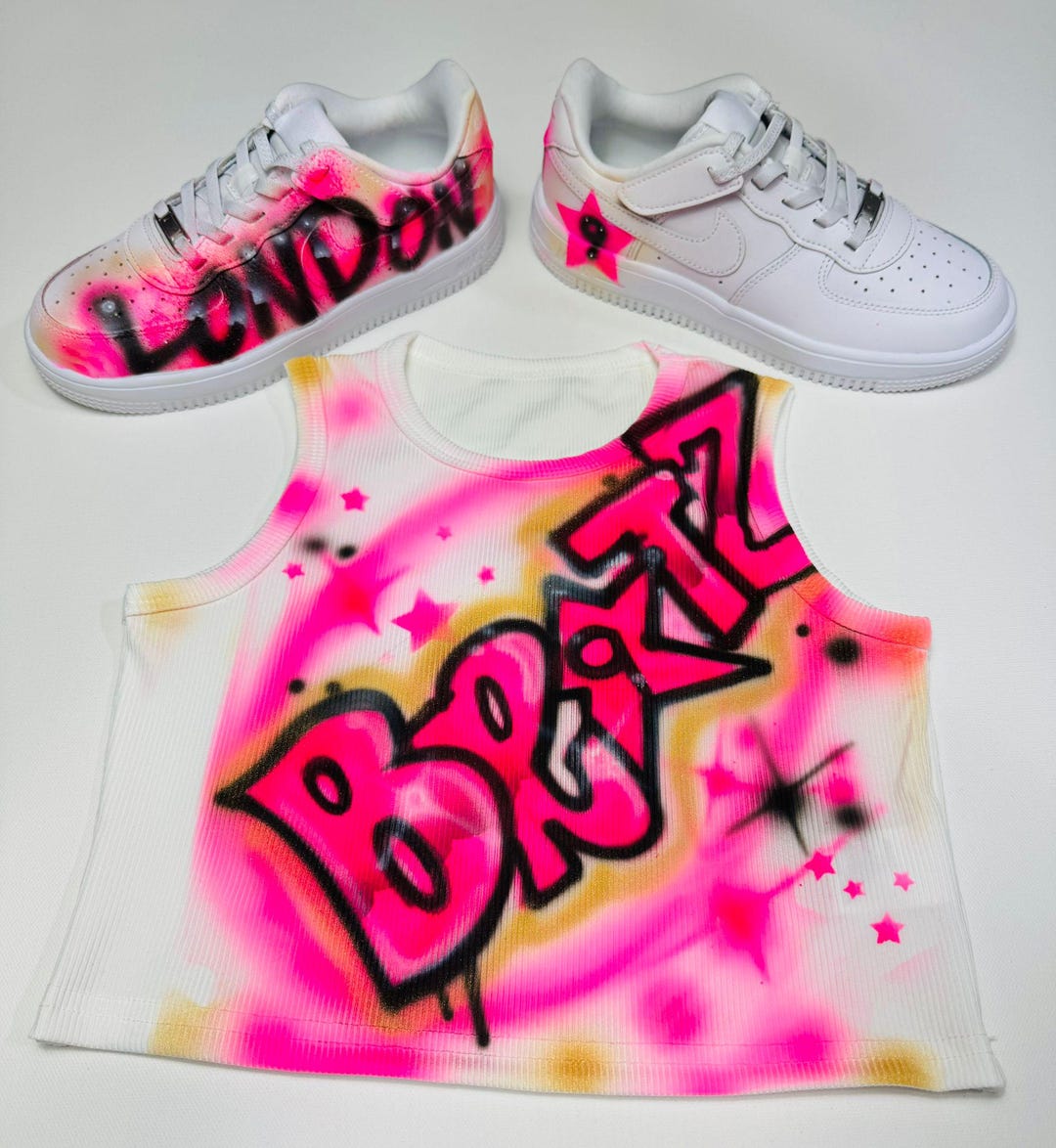 Custom Airbrush Outfit– Hand Painted – Personalized Name or Message for ...