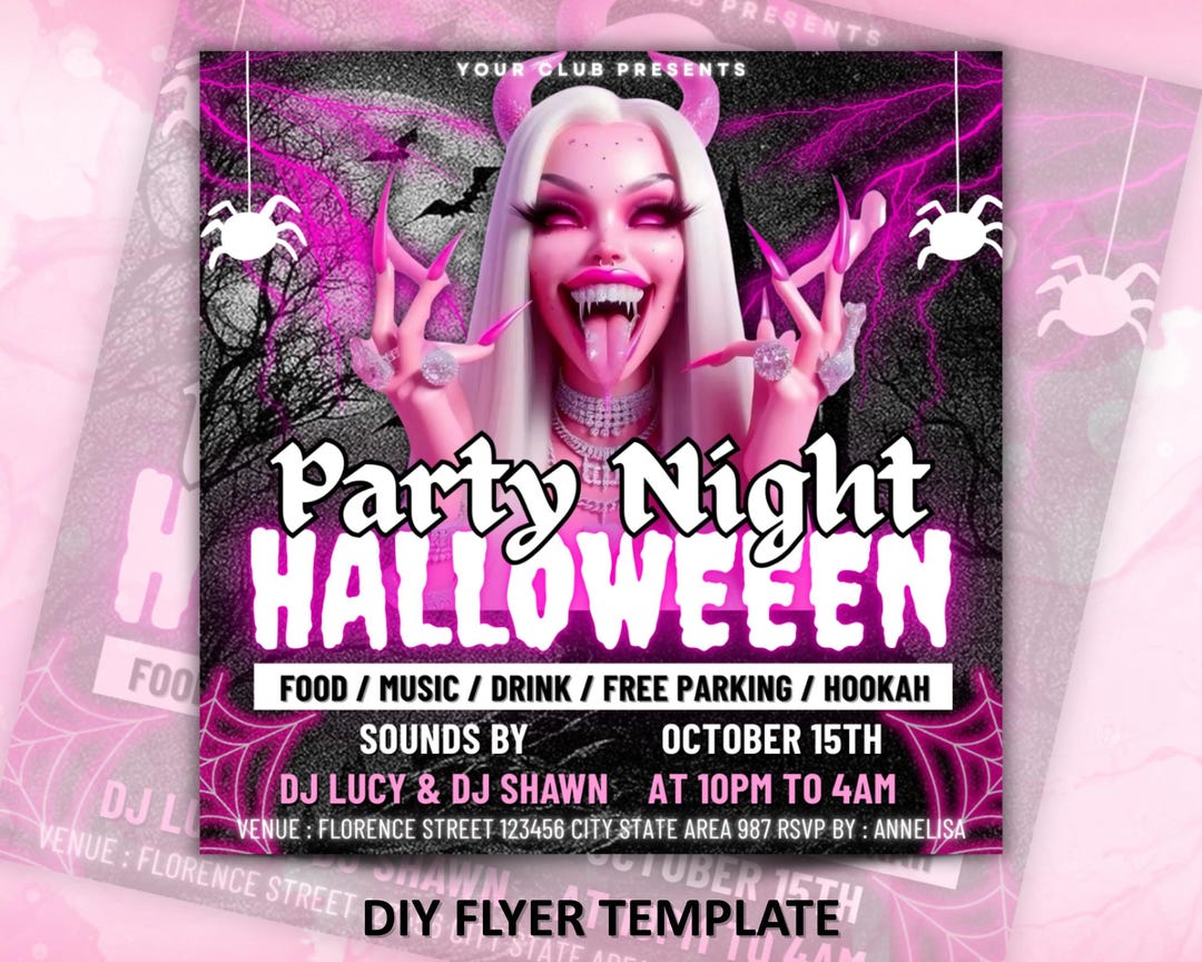 Halloween Party Flyer, Spooky Club Event, Halloween Flyer, Spooky SZN ...