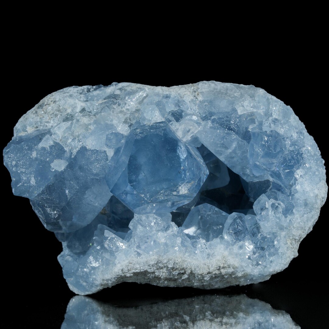Celestite Big Blue Geode Sakoany - Madagascar Crystal Specimen - 605g ...
