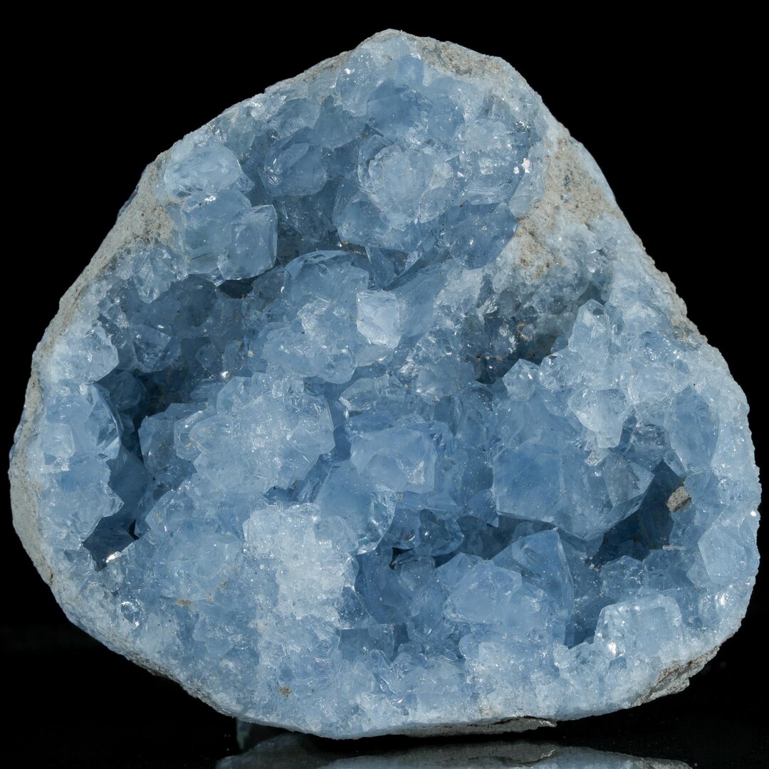 Celestite Big Blue Geode Sakoany - Madagascar Crystal Specimen - 637g ...