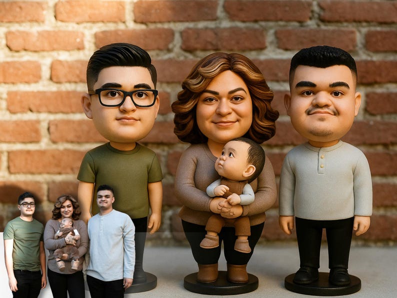 Custom Digital Bobblehead Portrait From Your Photo – Funny Personalized ...