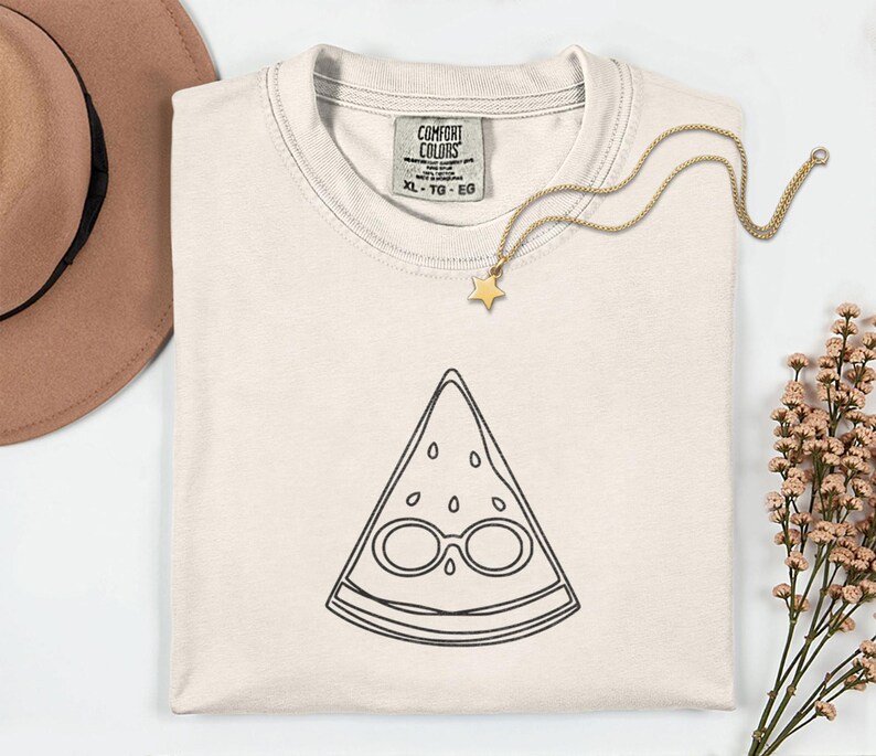 Funny Watermelon Shirt, Cool Melon Slice Sunglasses Graphic Tee ...