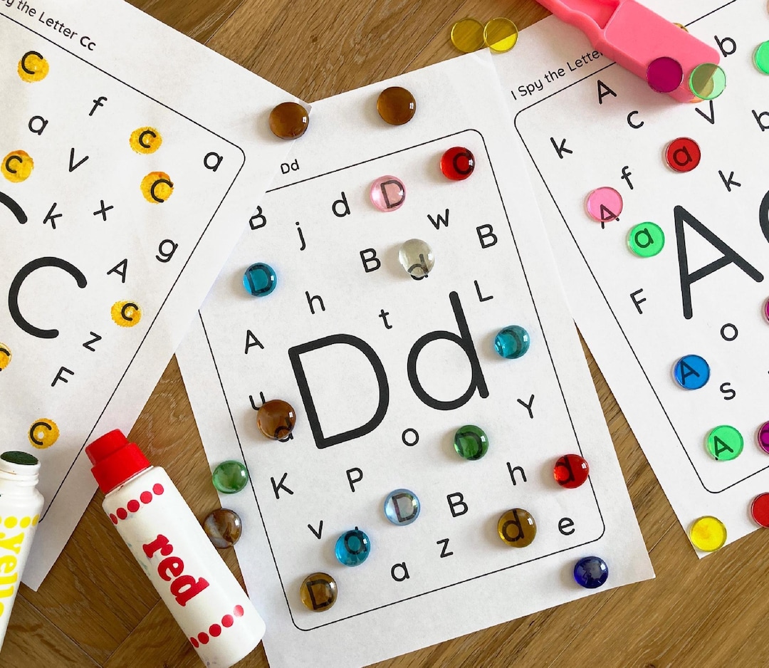 I Spy Alphabet Worksheets PDF A-Z Letter Recognition Printable (digital ...