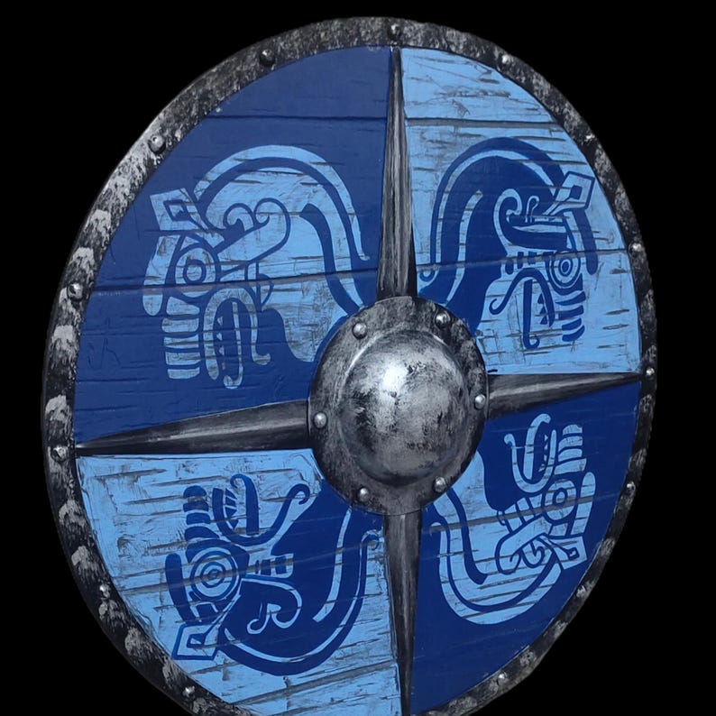 Medieval Viking Dragon Shield Authentic Wooden Battle Warrior Armor for ...