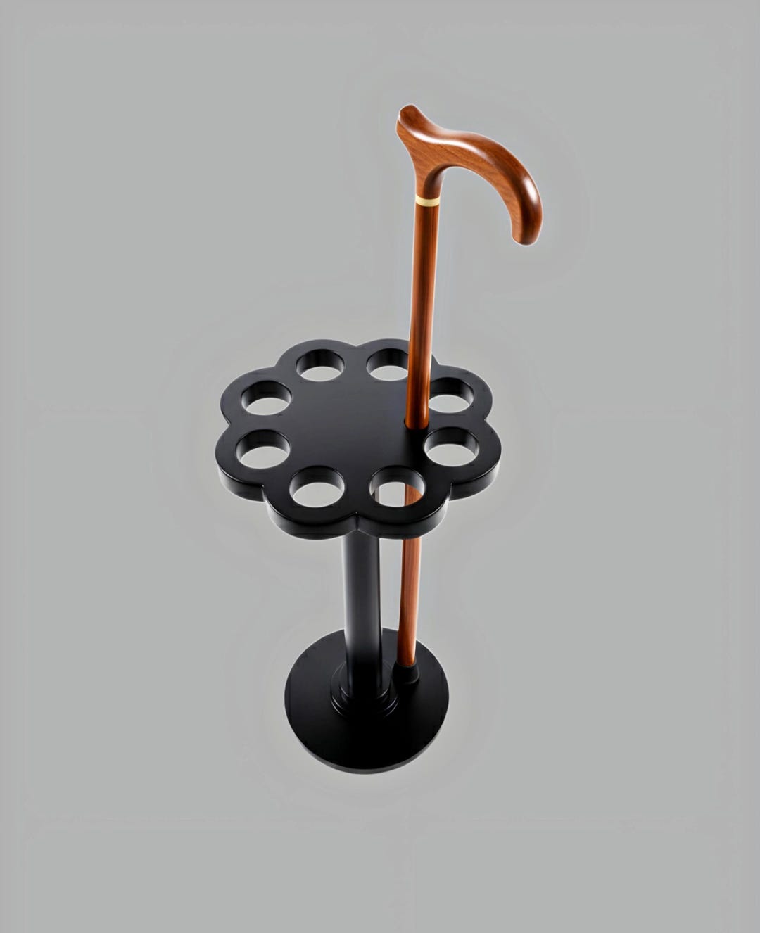 Wooden Walking Cane Stand Rack Black Stick Holder for Entryway Storage ...
