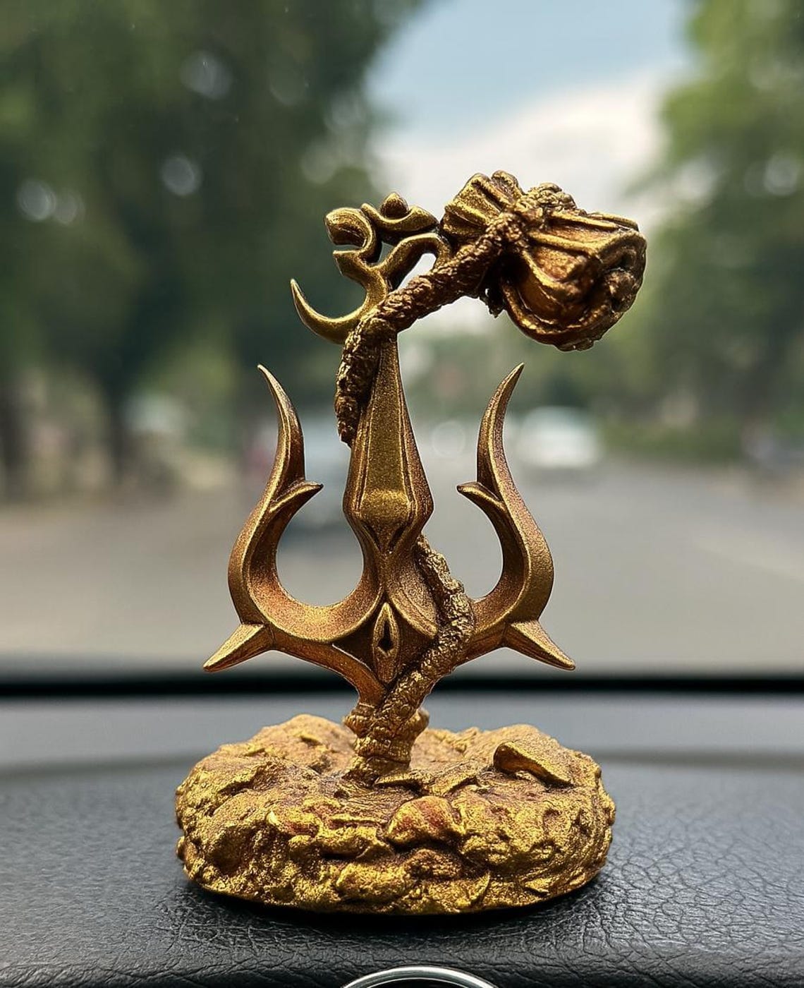 Handmade Shiv Trishul Idol for Car Dashboard and Home Temple 4 Inch ...