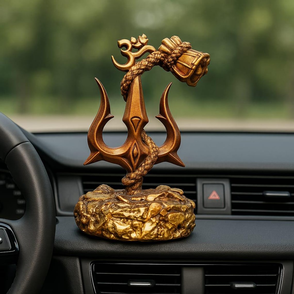 Handmade Shiv Trishul Idol for Car Dashboard and Home Temple 4 Inch ...