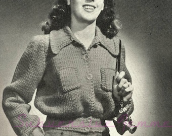 PDF Victory Jumper 1945 WW2 Knitting Pattern 1940s Retro - Etsy