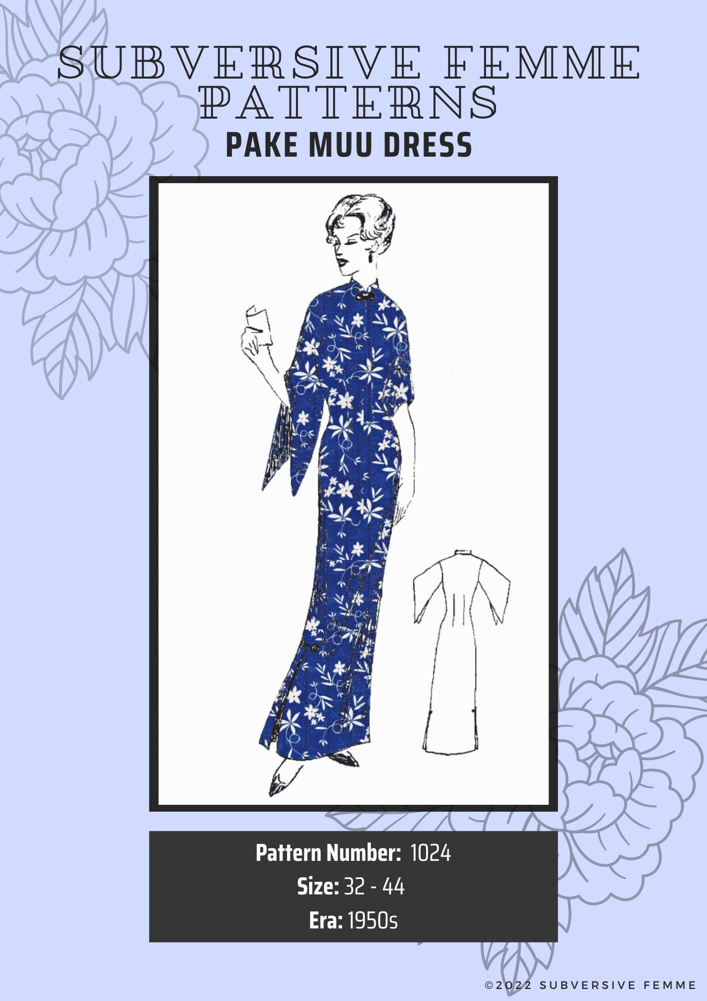 Multisized Pake Muu Sewing Pattern Sizes 32-44 Print at Home - Etsy ...