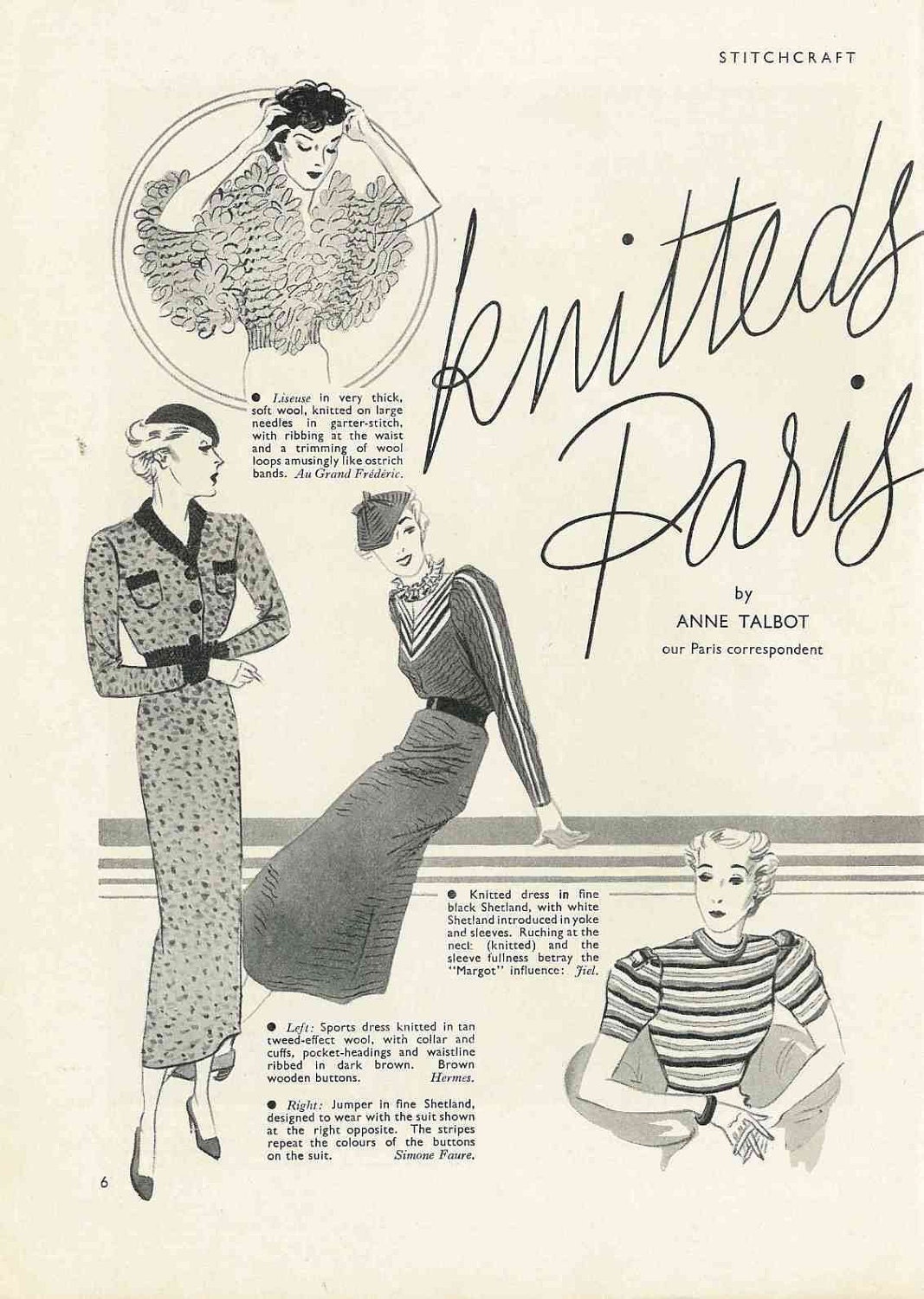 Stitchcraft Magazine June1936 Art Deco Handcrafts Vintage | Etsy