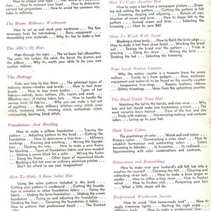 It's Fun to Make a Hat, a Complete Course - 1940s Hat Making Book PDF ...