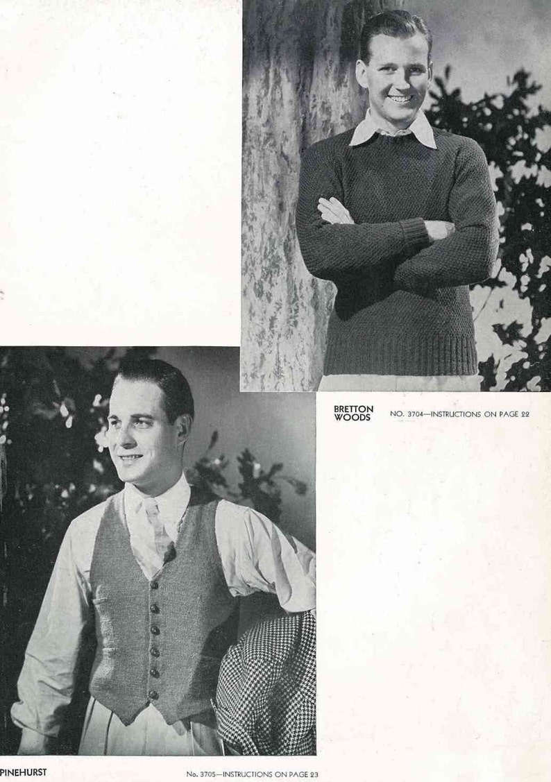 Vintage Minerva Men's Knitting Pattern Book 37: 24 Designs From 1934 ...