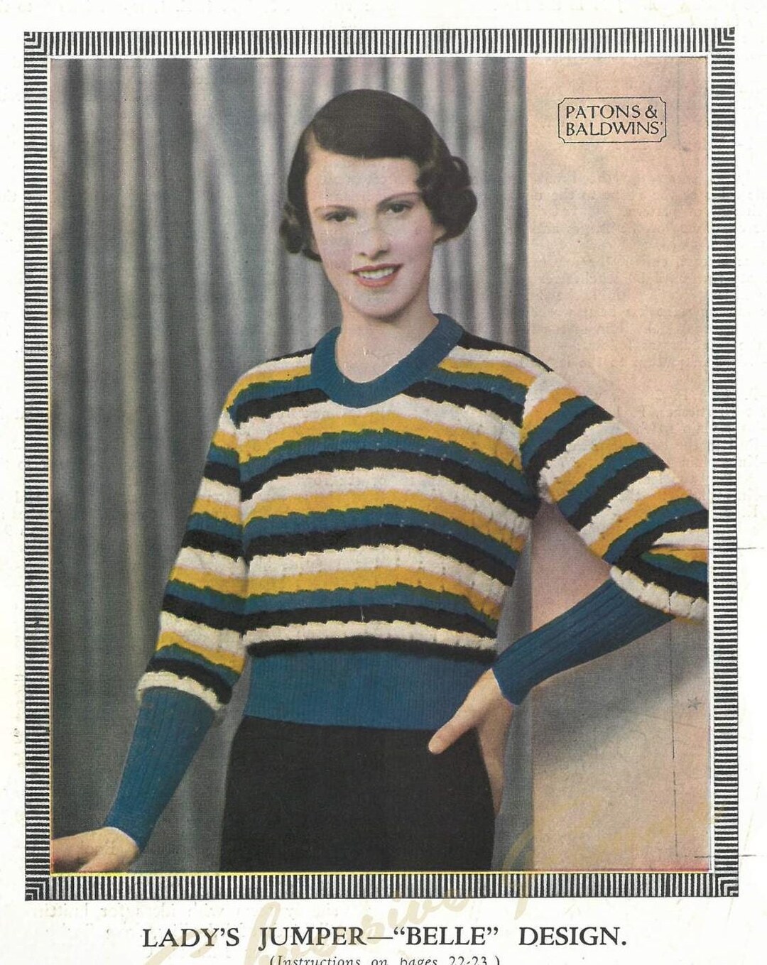 Entire 1930s Patons and Baldwins Specialty Knitting No. 3, 10 Designs ...