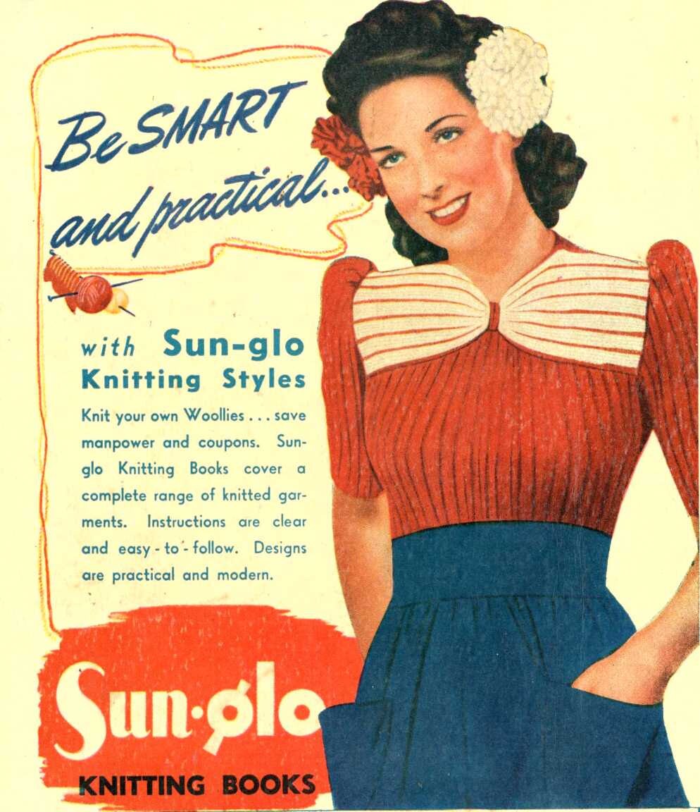 Aloha 1940s Pin-Up ribbed jumper vintage knitting pattern | Etsy