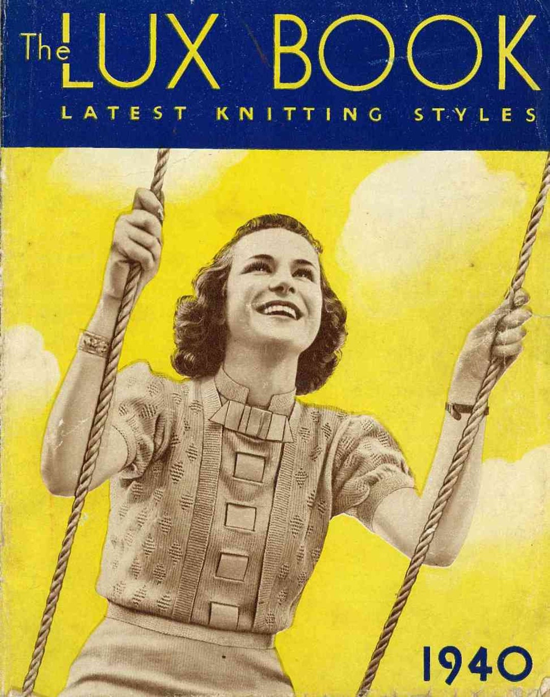 Lux Knitting for 1940, 20 Designs C.1940s - Vintage Knitting Pattern ...