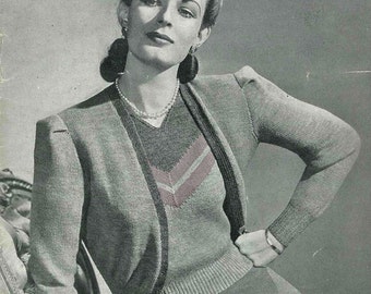 PDF Victory Jumper 1945 WW2 Knitting Pattern 1940s Retro - Etsy