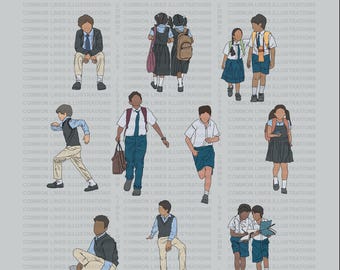 Children Figure Pack – Illustrated People for Architecture, Entourage ...