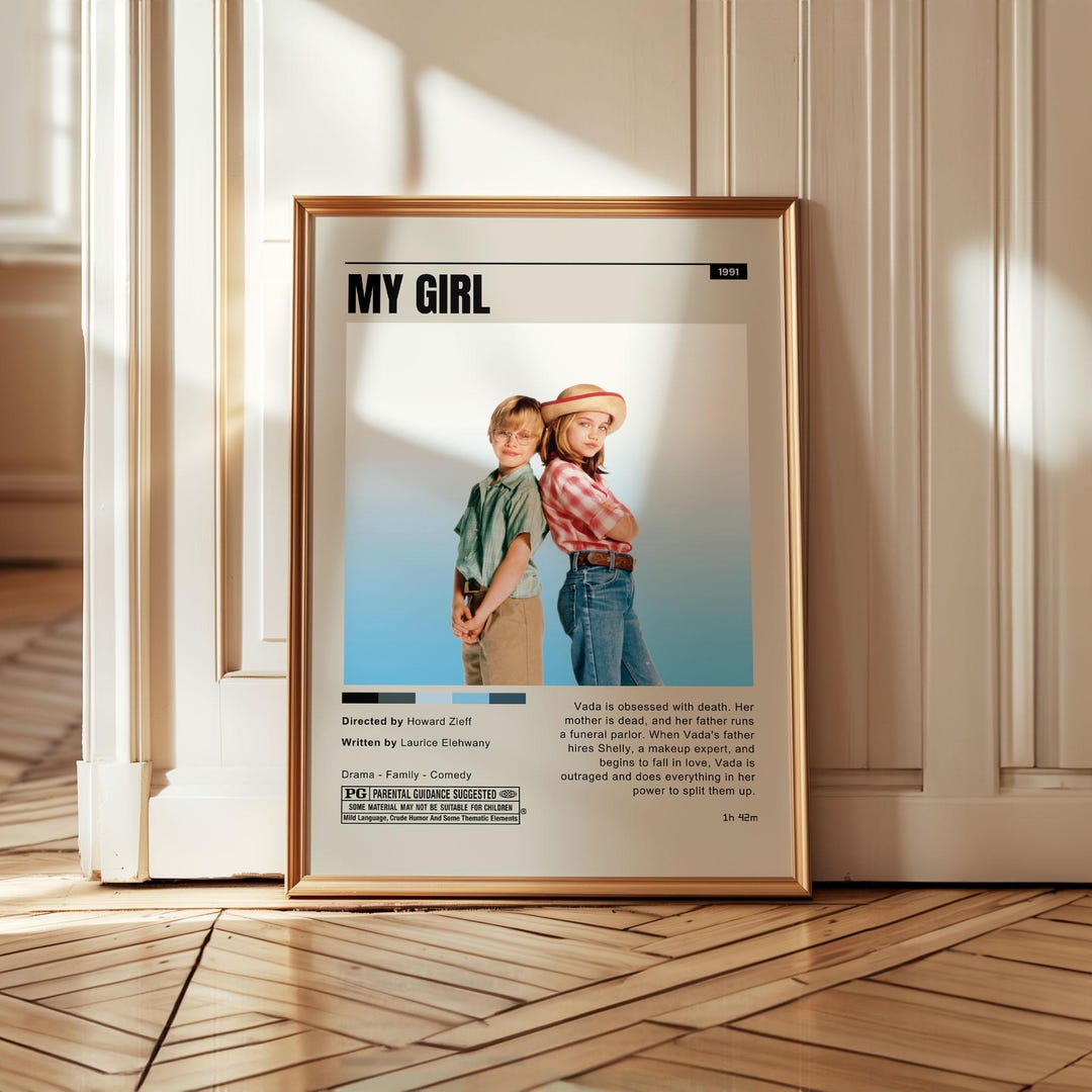 My Girl Movie Poster, 90s Coming of Age Film Print, Nostalgic Love ...