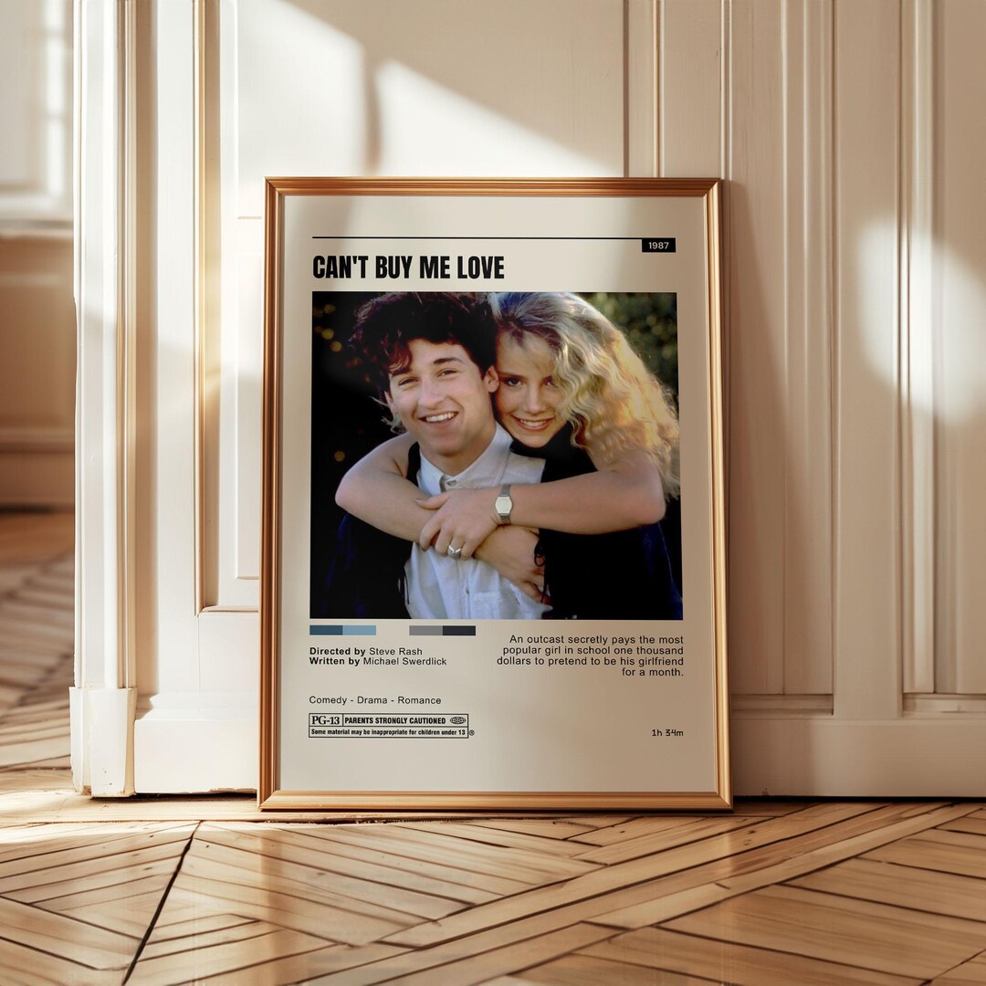 Can’t Buy Me Love Movie Poster – 80s Teen Rom-com Wall Art, Patrick ...