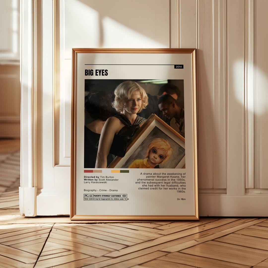 Big Eyes Movie Poster – Tim Burton Biopic Film Art, Margaret Keane ...