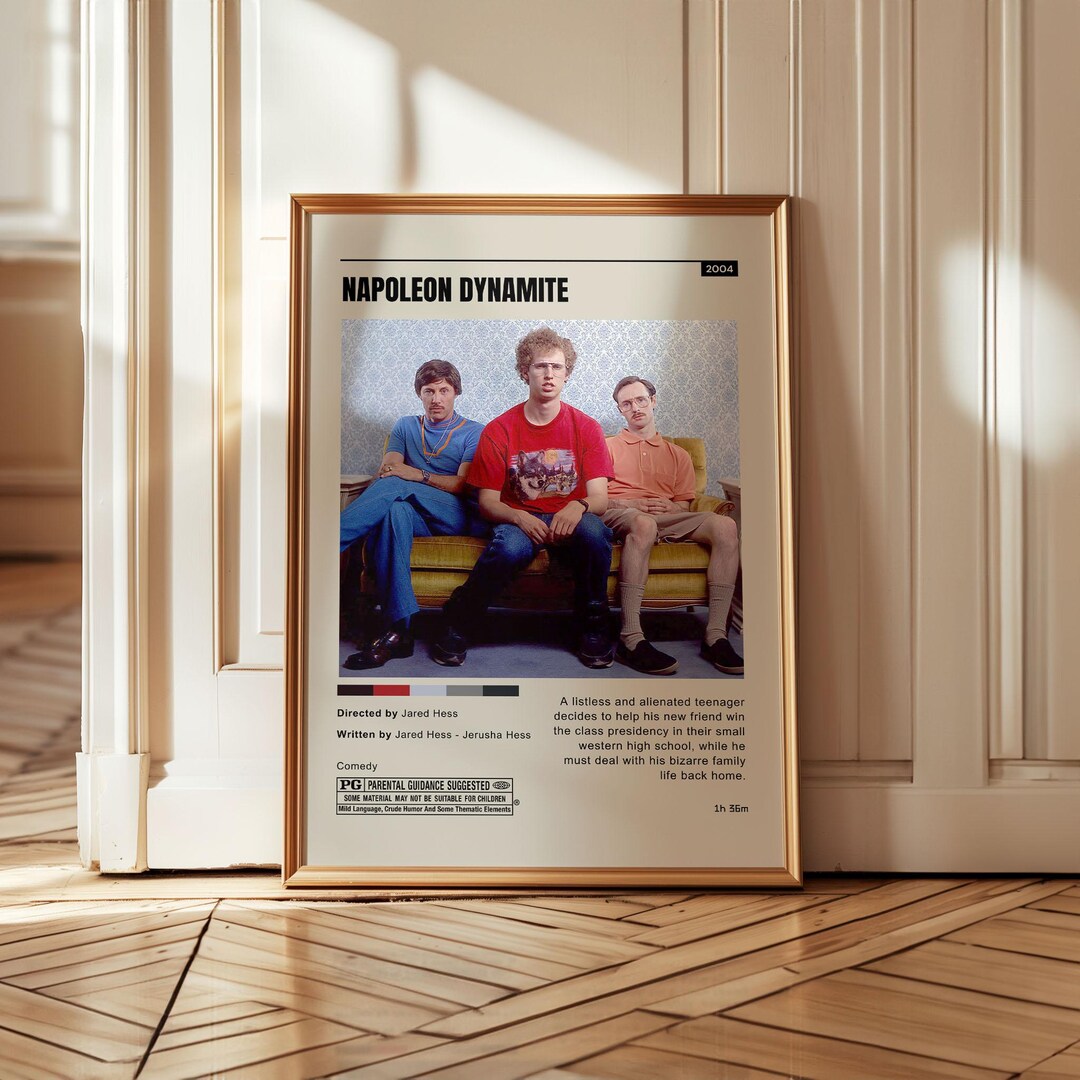 Napoleon Dynamite Poster, Cult Comedy Film Print, Quirky Indie Movie ...