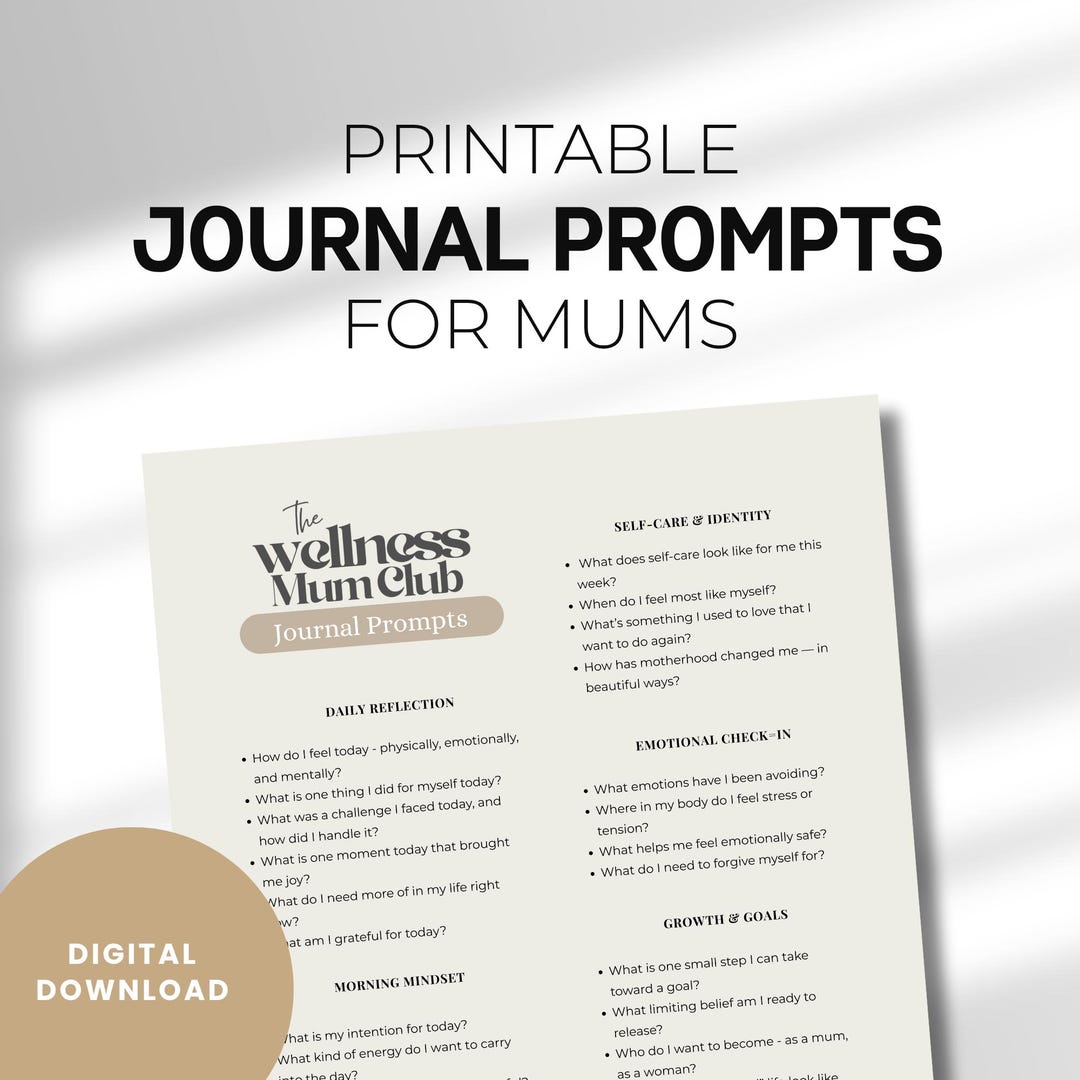 Self-care Journal Prompts Printable | Mental Health Writing PDF ...