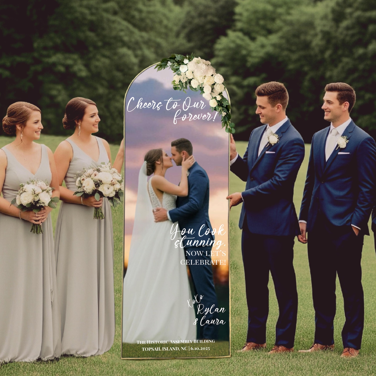 Custom Wedding Sign Decal | Personalized Reception Vinyl Sticker ...