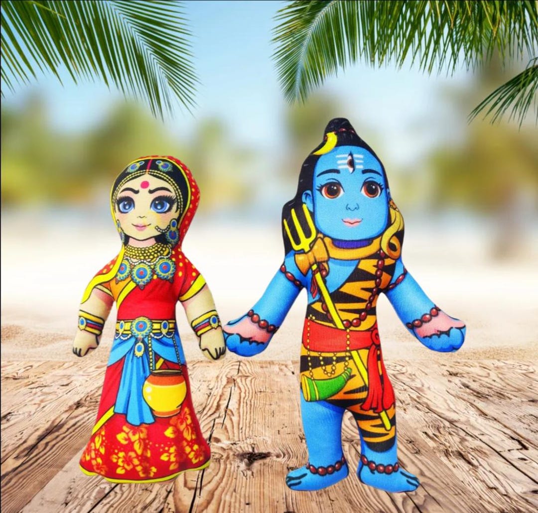 Lord Shiva Parvati Toys for Kids 7.5 Inch, God Toy, Stuffed Soft Plush ...