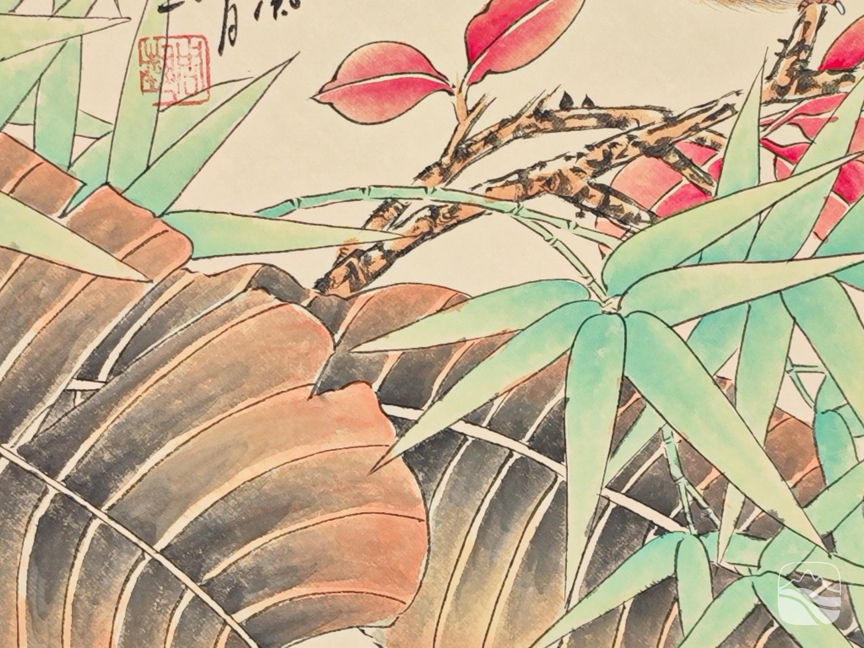 Handpainted Robin Bird Gongbi Painting: Chinese Chinoiserie Art - Etsy