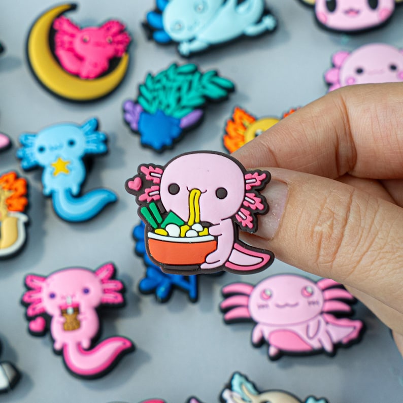20PCS Cute Axolotl Shoe Charms Set – Fun Cartoon Shoe Accessories With ...