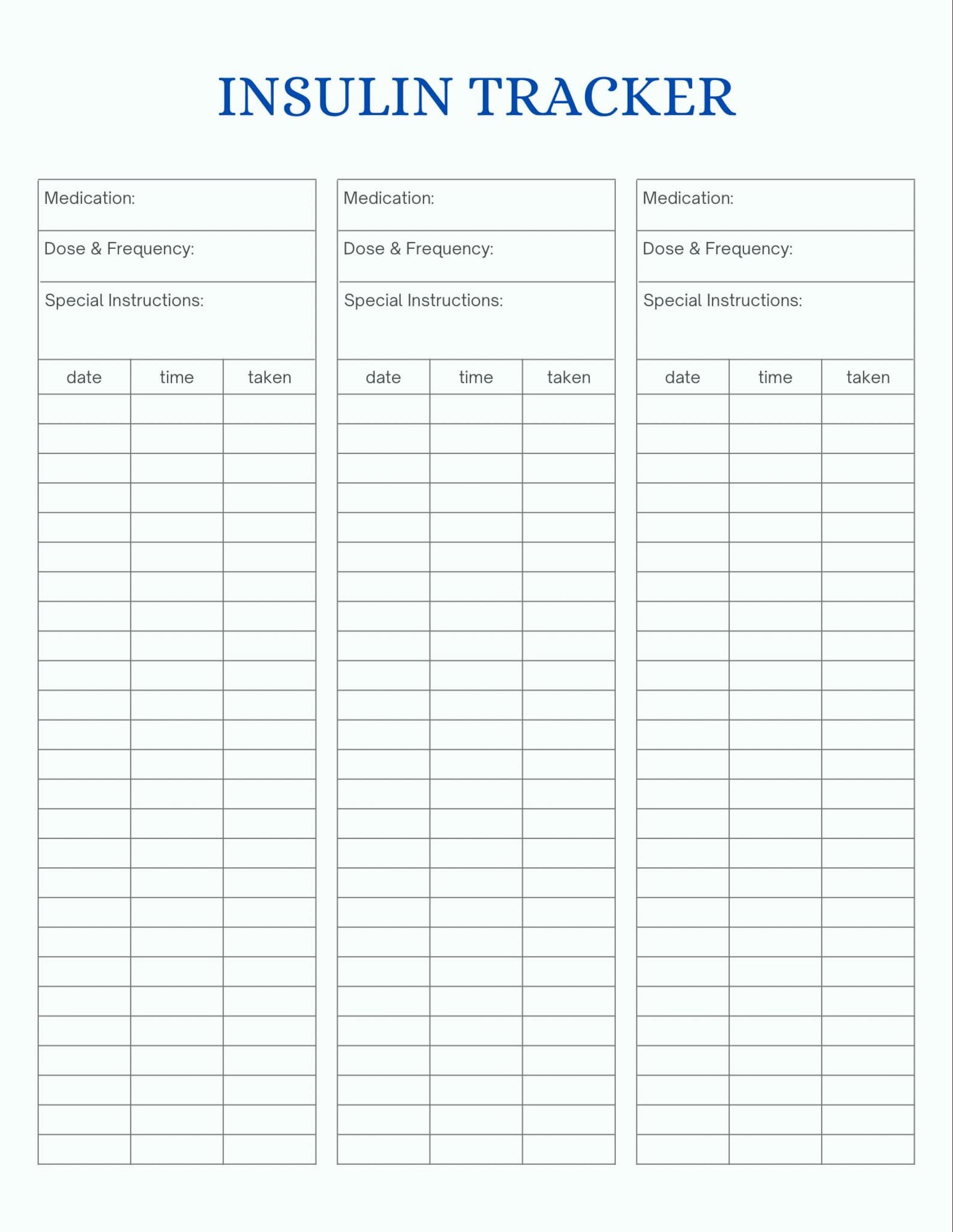 Pharmacist-designed Diabetes Tracker Pack | Glucose Log, Insulin & Meal ...