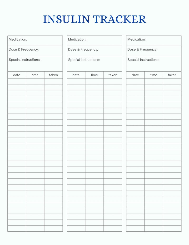 Pharmacist-designed Diabetes Tracker Pack | Glucose Log, Insulin & Meal ...