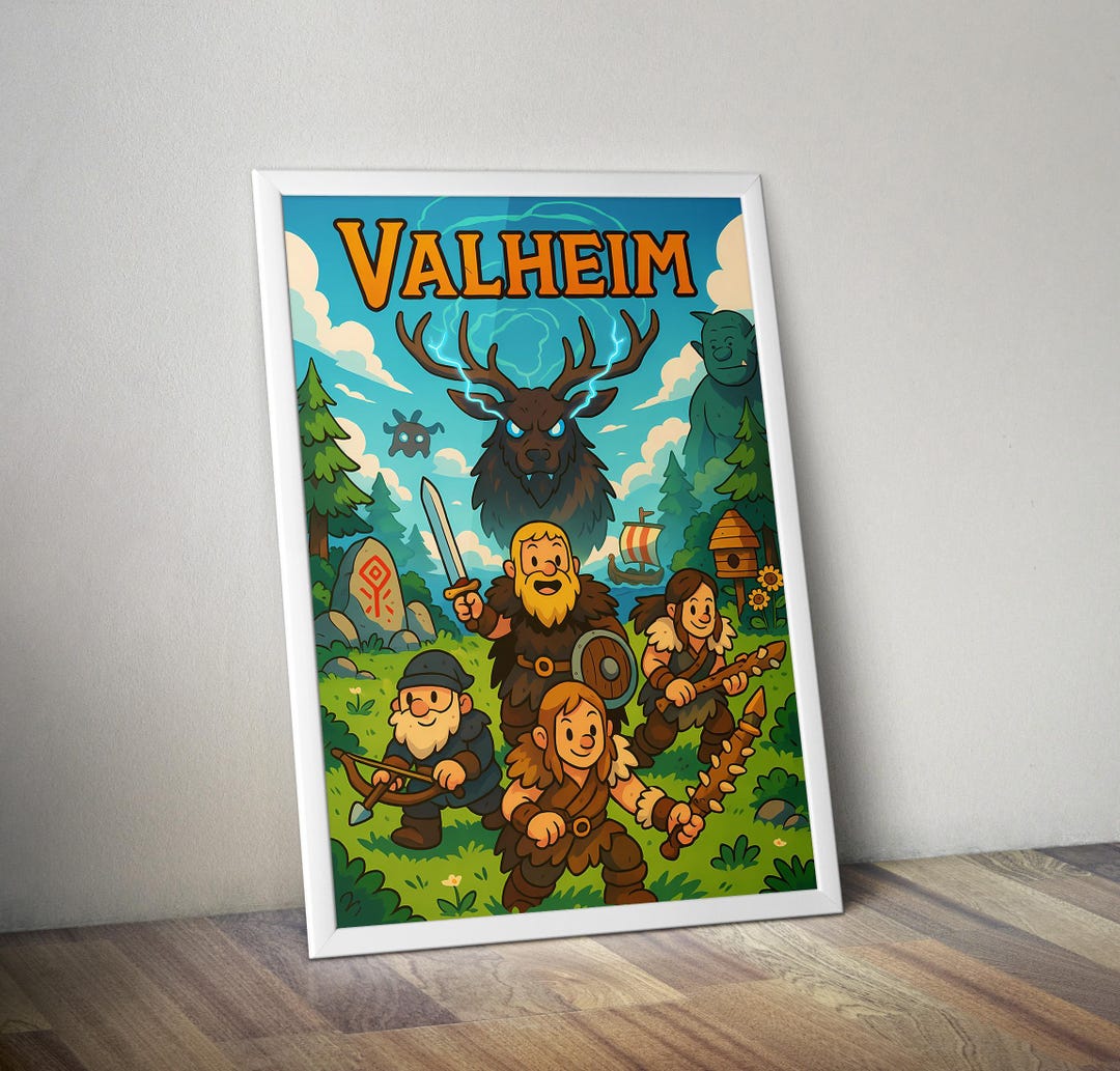 Valheim Game Poster | Gaming Poster | Gaming Artwork | Gaming Decor ...