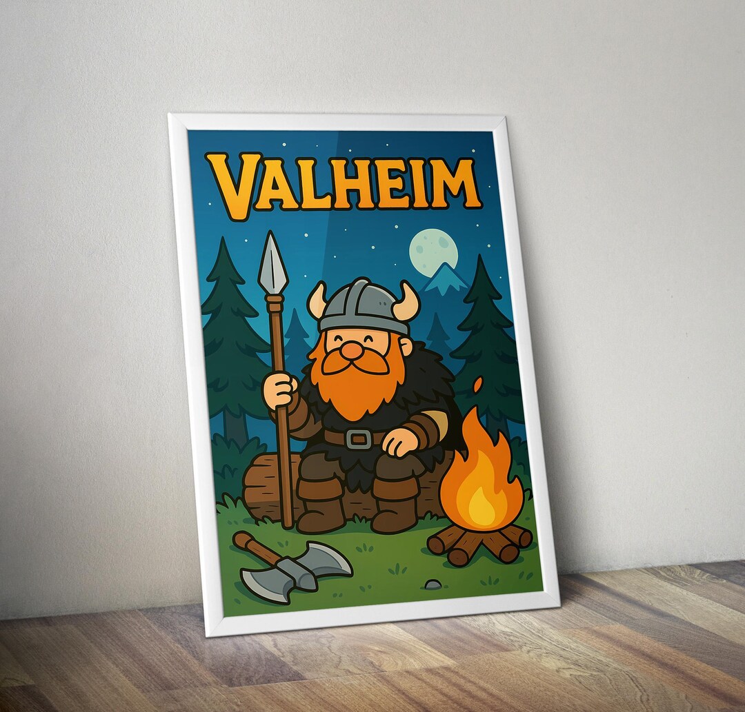 Valheim Game Poster | Gaming Poster | Gaming Artwork | Gaming Decor ...