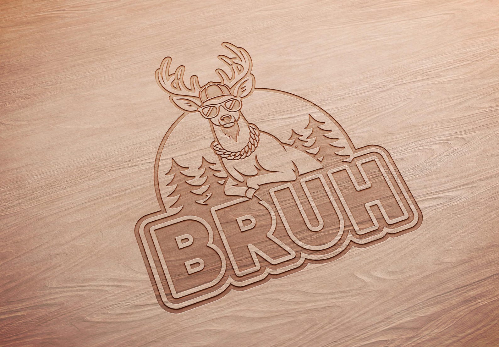 Cabeça de veado "Bruh" em SVG e PNG, design sarcástico para chapéu de ...