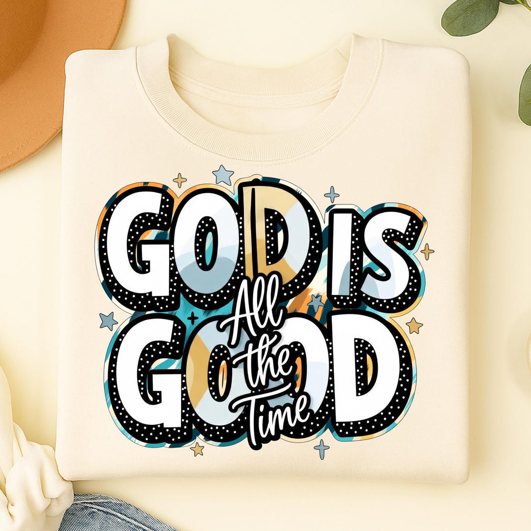 Christian PNG God is Good All the Time Retro Groovy Faith Based Design ...