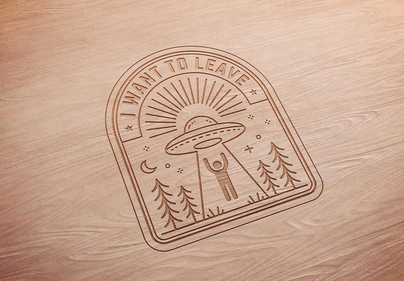 Quero ir embora SVG Arquivo PNG engraçado de alienígena para Cricut ...