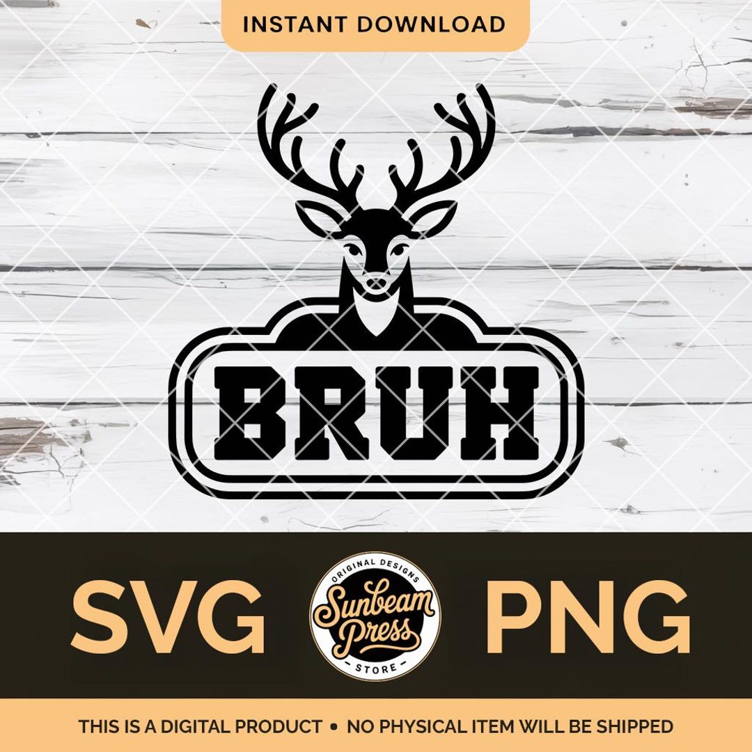 Cabeça de veado "Bruh" em SVG e PNG, design sarcástico para chapéu de ...
