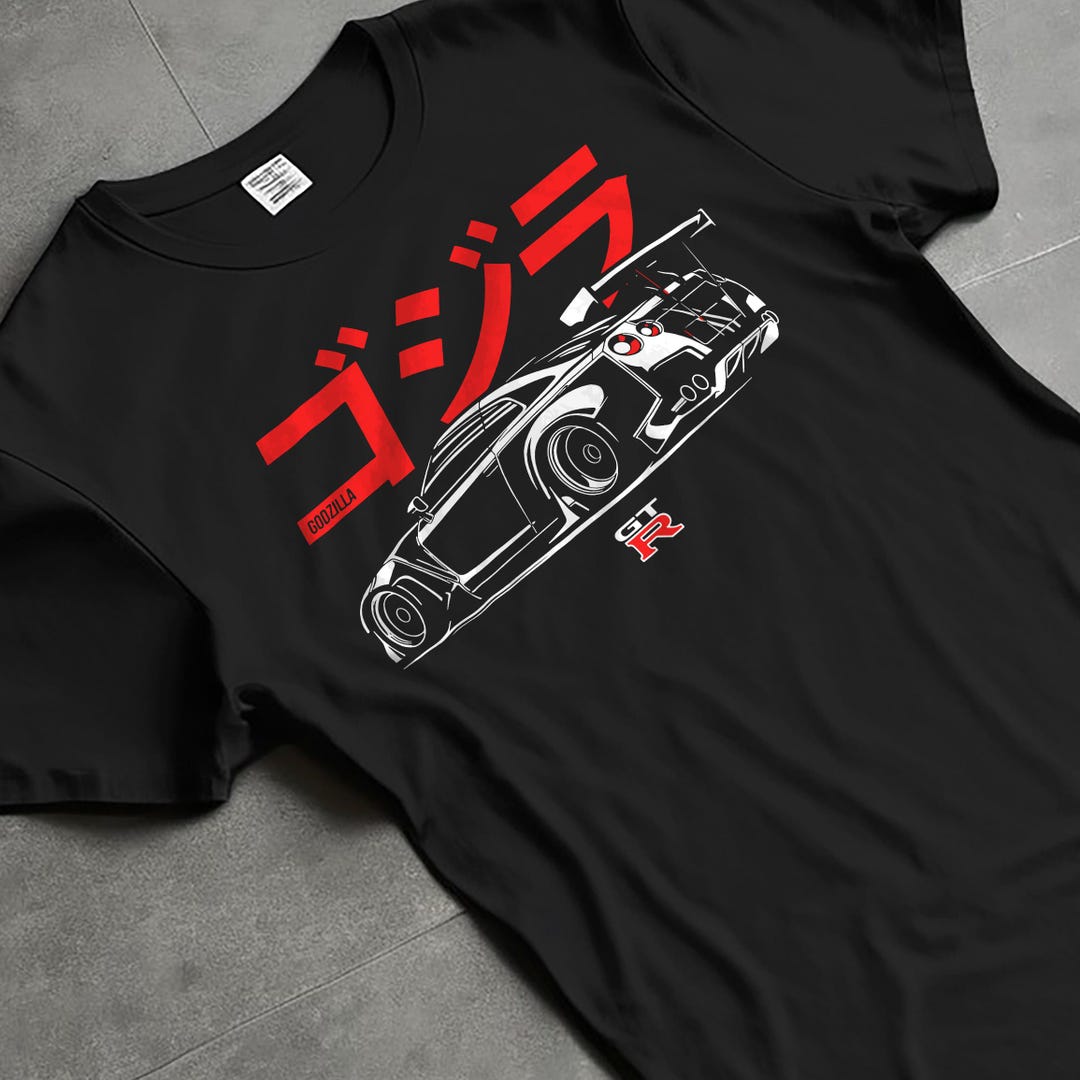 Black Nissan GTR R35 Retro Racing Icon Hoodie T-shirt Sweatshirt Black ...