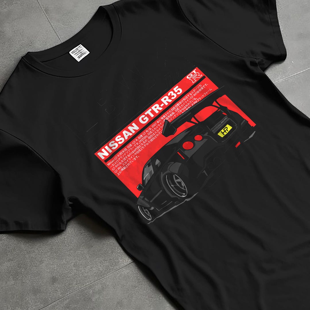 GTR R35 Widebody Monster Retro JDM T-shirt Sweatshirt Black Unisex ...